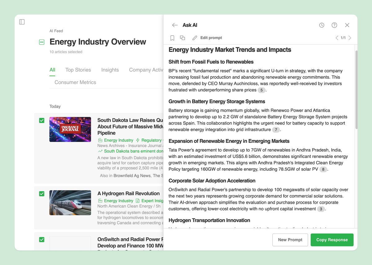 New Feedly Ask AI: from information overload to actionable insights | Feedly