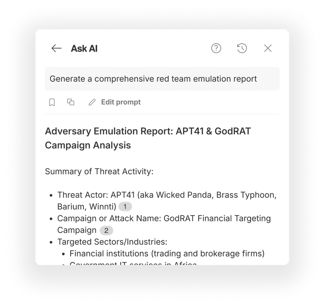 CTI AI Prompt: Generate red team emulation plans with Feedly | Feedly