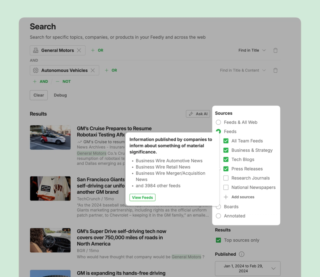 Conducting historical searches with Feedly | Feedly