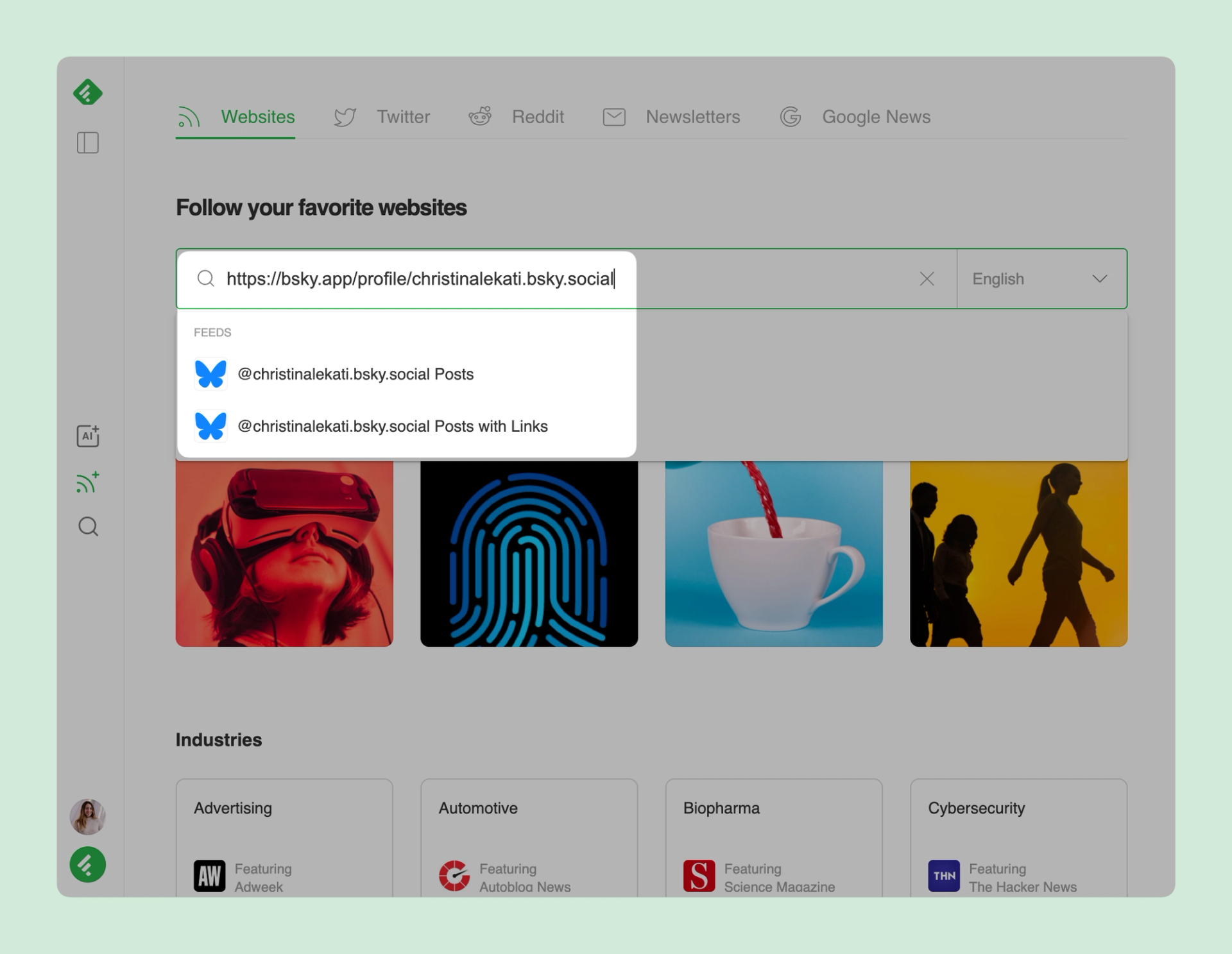 Follow Bluesky users, and Bluesky feeds in Feedly | Feedly