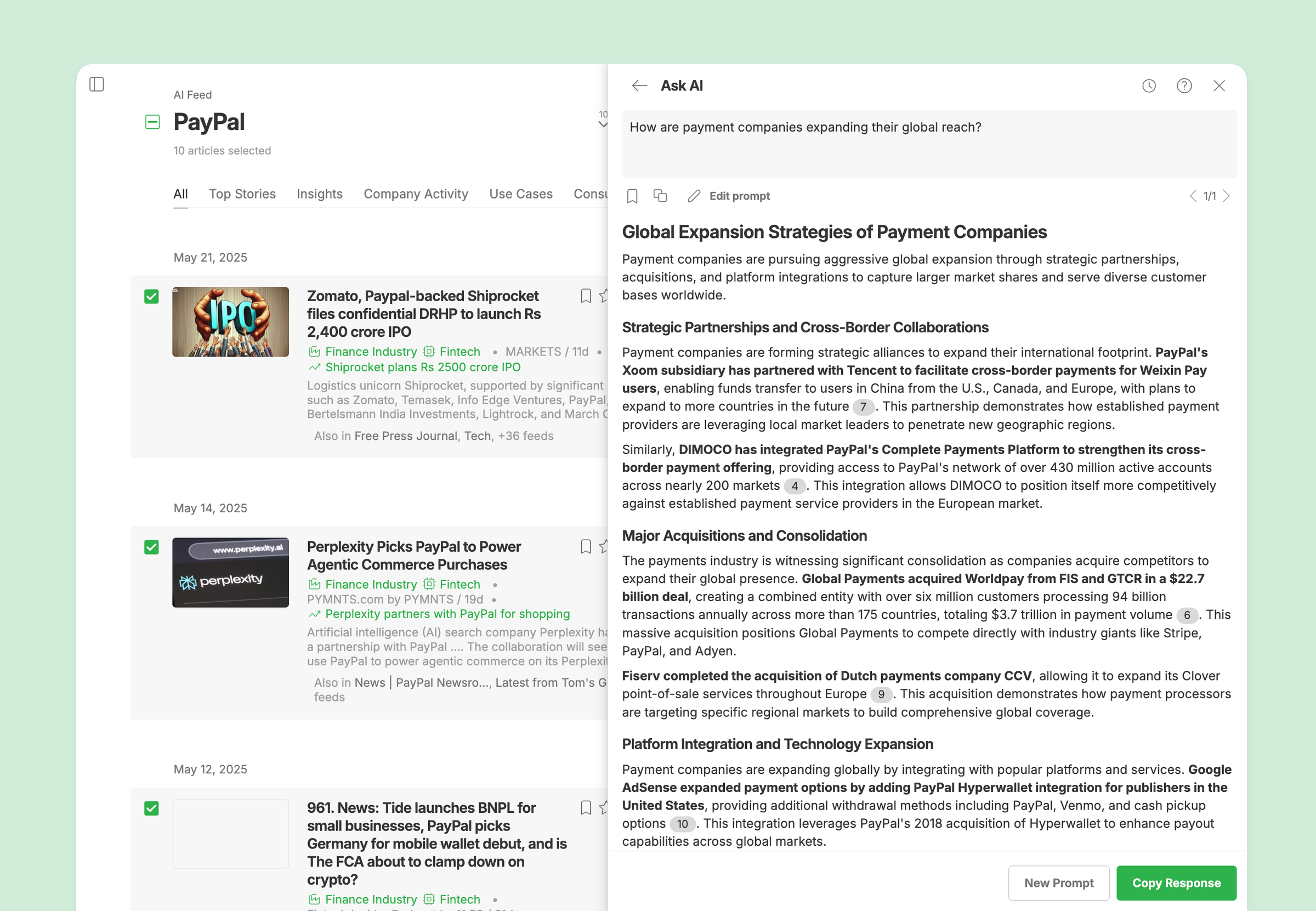 Accelerate your research with prompt suggestions in Ask AI | Feedly