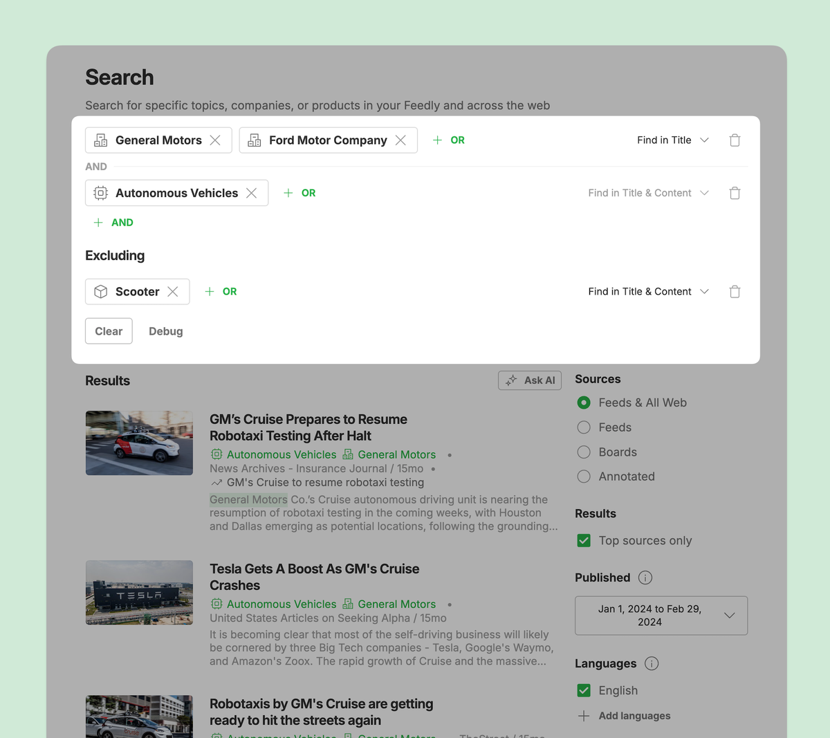 Conducting historical searches with Feedly | Feedly