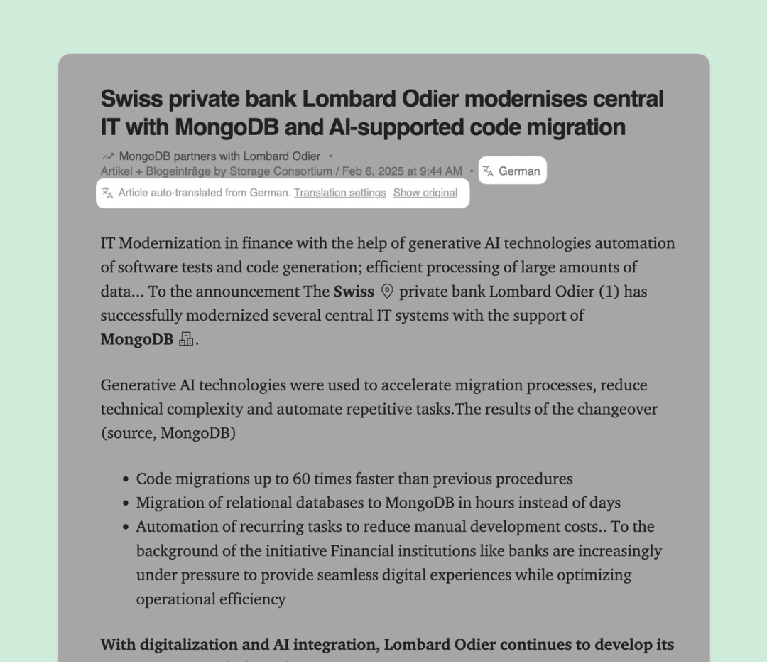 Unlock market intelligence insights in 15 languages | Feedly